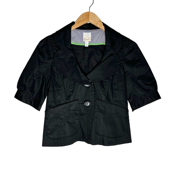 elevenses | Jackets & Coats | Elevenses Anthropologie Women Black ...